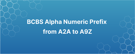 BCBS Alpha Numeric Prefix from A2A to A9Z