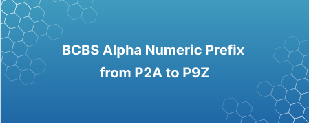 BCBS Alpha Numeric Prefix from P2A to P9Z