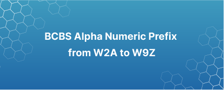 BCBS Alpha Numeric Prefix from W2A to W9Z